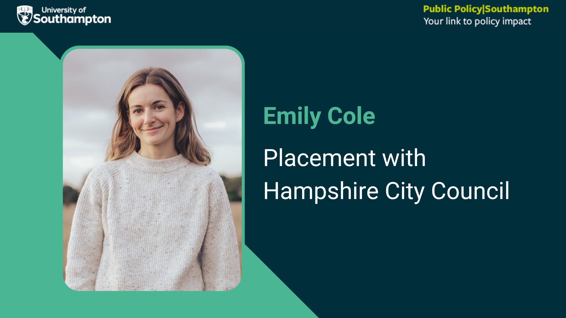 Emily Cole - Placement with Hampshire City Council